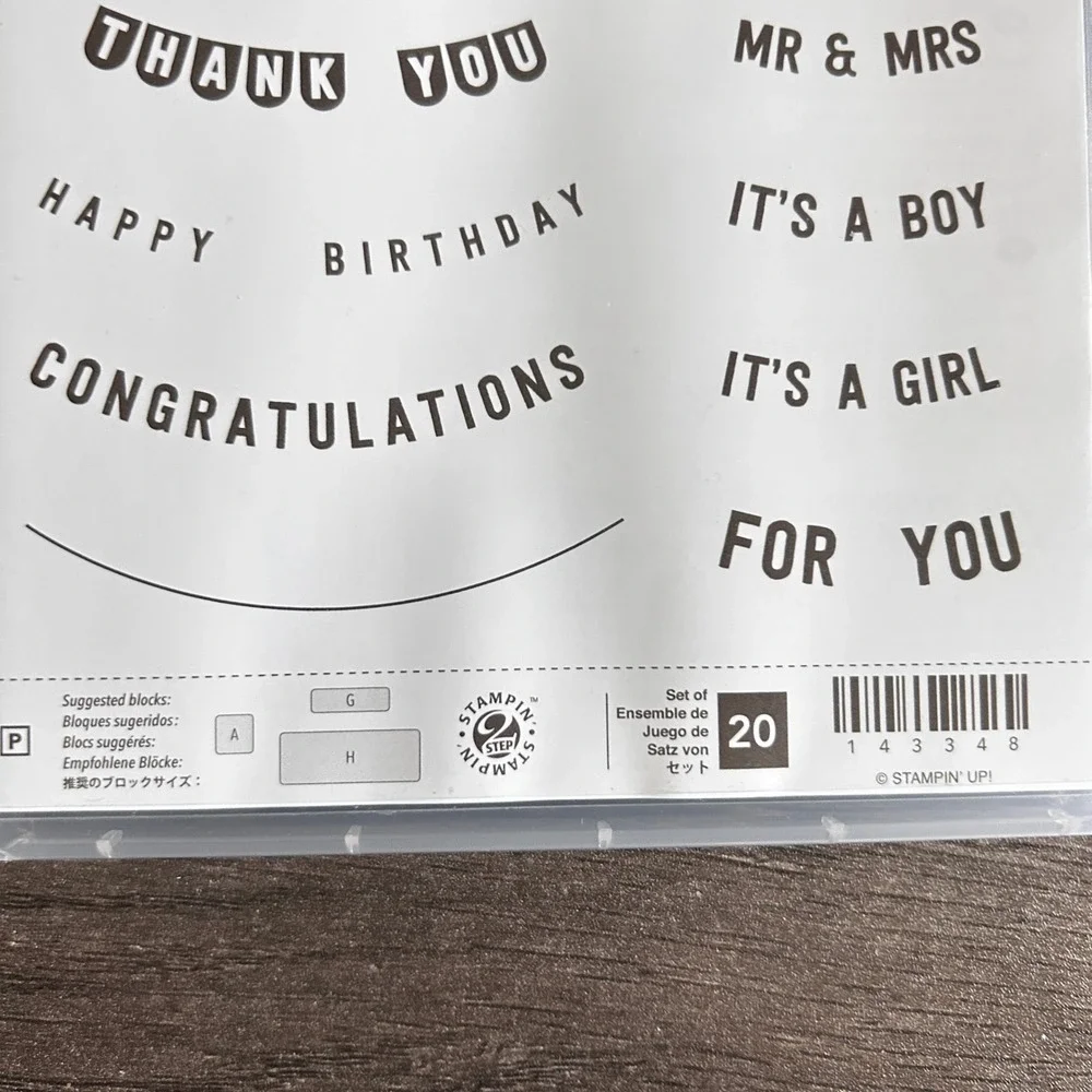 Stampin' Up! | Office | Stampin Up Any Occasion Clear Stamp Set 2 Pc ...